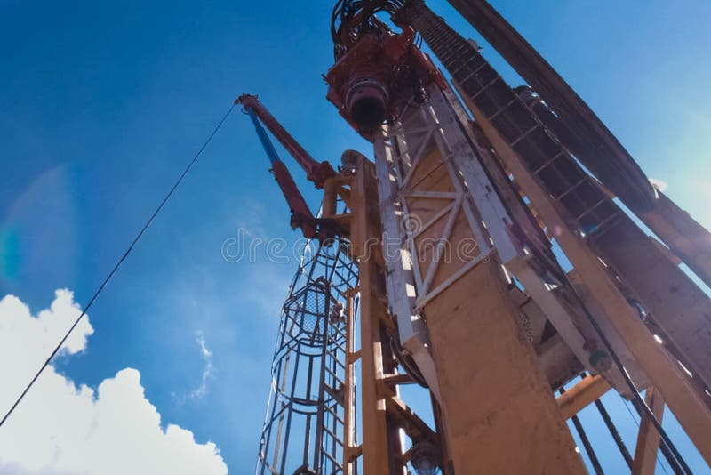 Drilling Rig, Equipment at Site of Oil Drilling Stock Photo - Image of ...