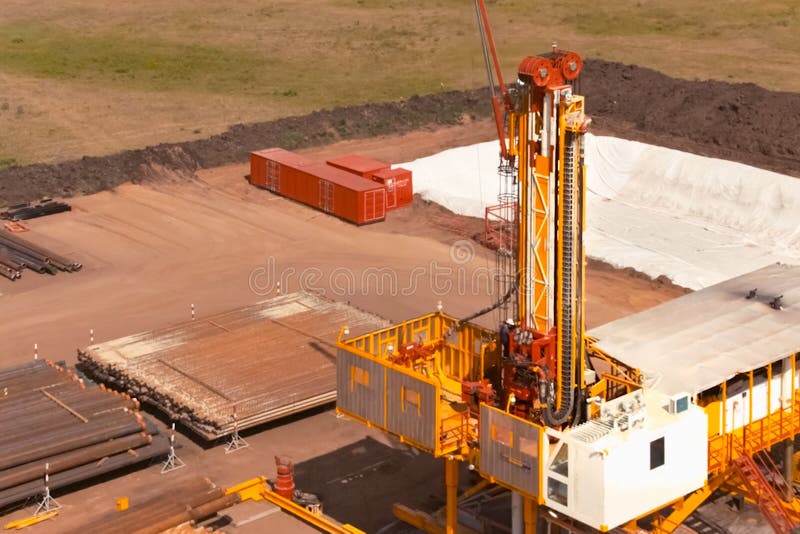 Drilling Rig, Equipment at Site of Oil Drilling Stock Image - Image of ...