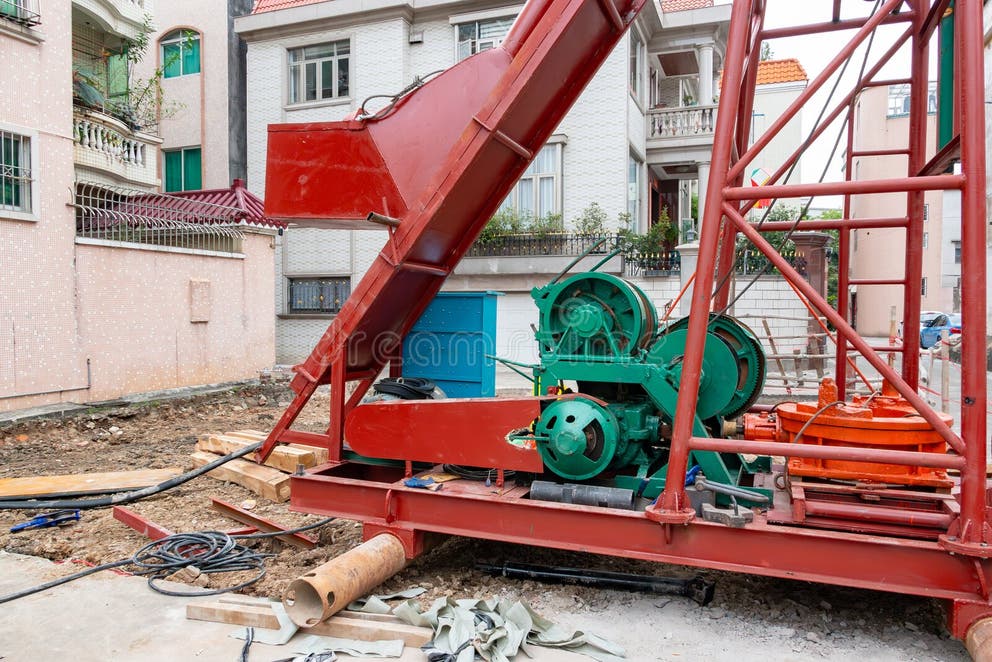 A Drilling Rig for Foundation Digging Horizontal Composition Stock ...
