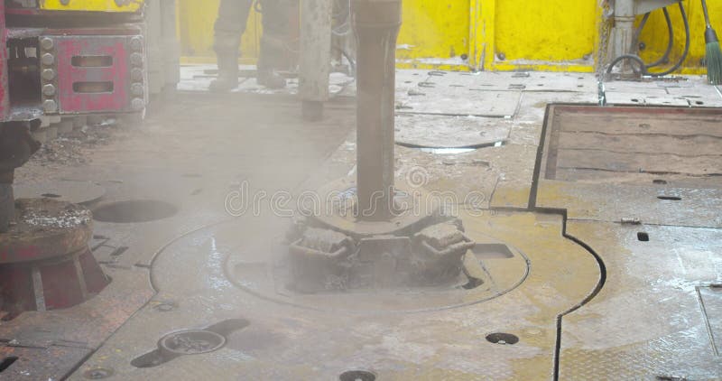 Drilling Rig Inside. Drilling Process Stock Footage - Video of derrick ...