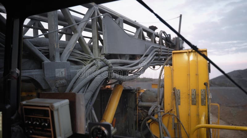 Drilling Rig Lifts the Boom. View from the Cab Stock Footage - Video of ...