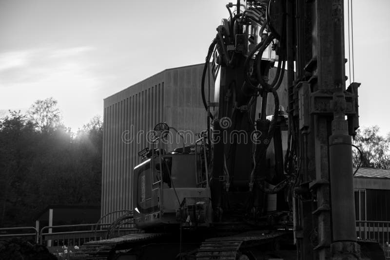 Drilling Rig Mounted on an Excavator Stock Image - Image of petroleum ...