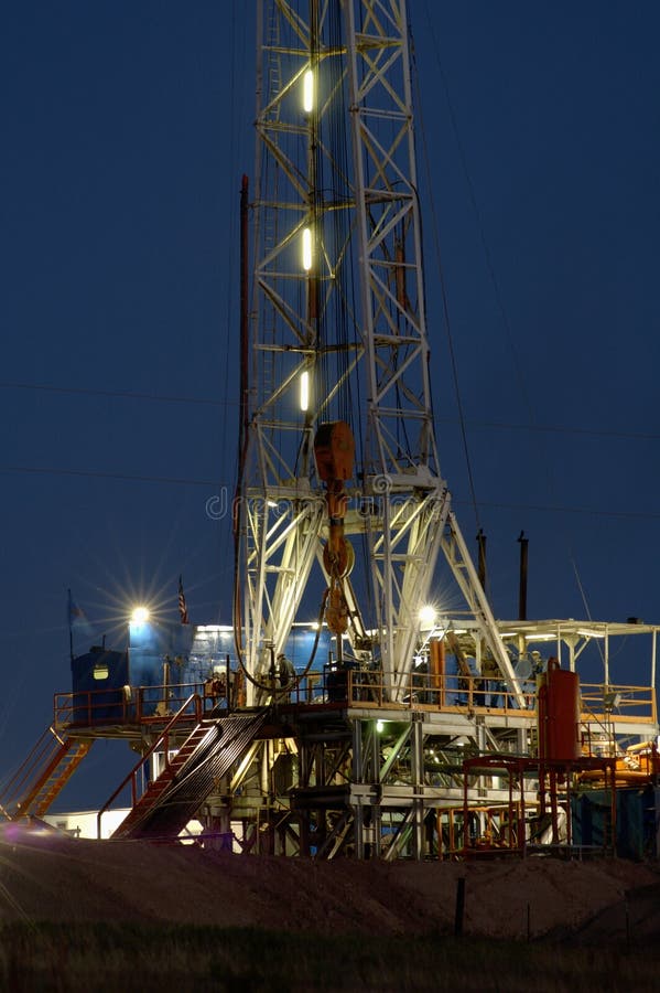 Drilling Rig At Night Royalty Free Stock Photos - Image: 305578