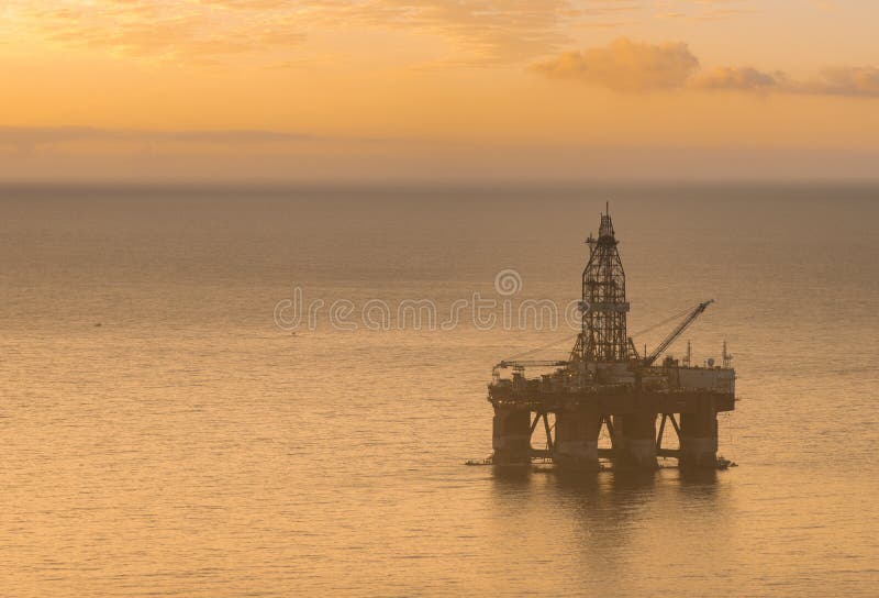 Drilling rig on the ocean stock photo. Image of power - 92546050