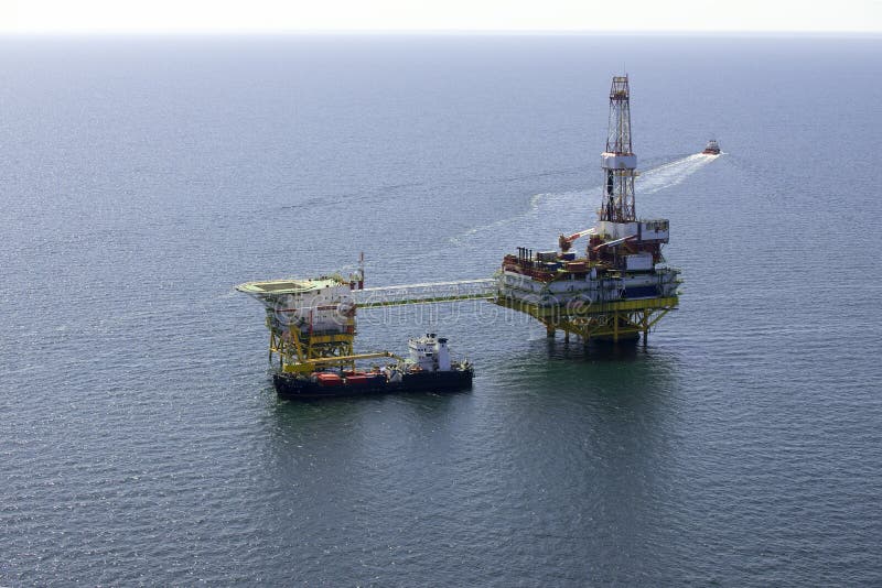 Drilling rig offshore stock photo. Image of metal, facility - 367779856