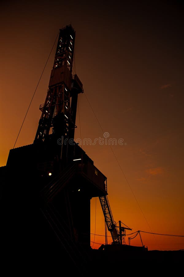 Drilling Rig in Oil Field for Drilled into Subsurface Stock Photo ...