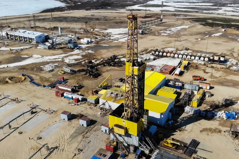 Drilling Rig for Oil Well Drilling. Equipment for Drilling Oil a Stock ...