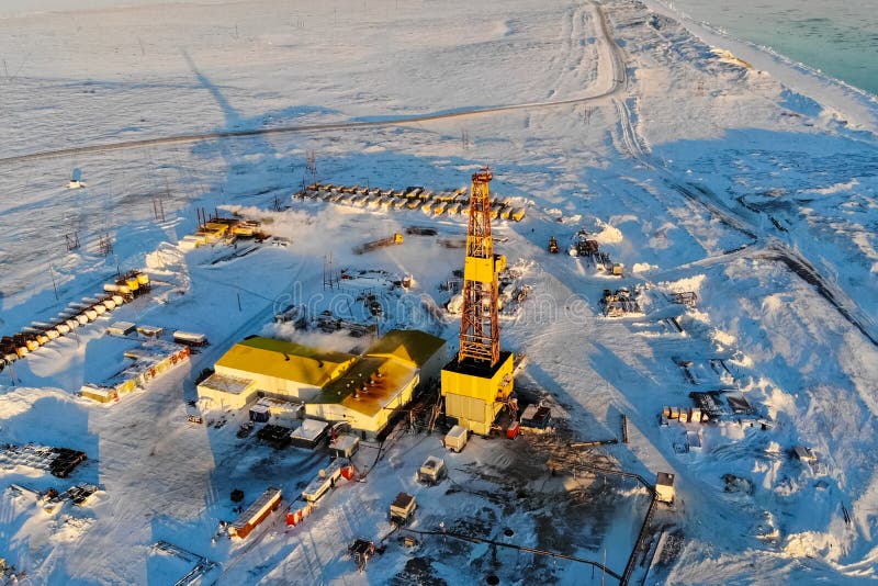 Drilling Rig for Oil Well Drilling. Equipment for Drilling Oil a Stock ...