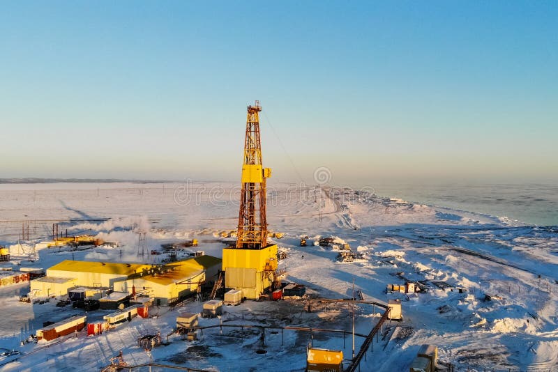 Drilling Rig for Oil and Gas Well Drilling Stock Photo - Image of ...