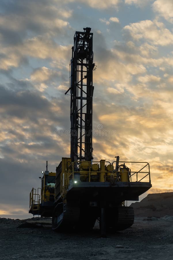 Drilling Rig in an Open Pit. Stock Photo - Image of industry, open ...