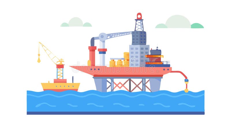 Drilling Rig Operations, Petroleum Engineering, Vector Design ...