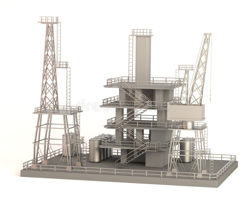 Drilling rig stock illustration. Illustration of realistic - 35595955