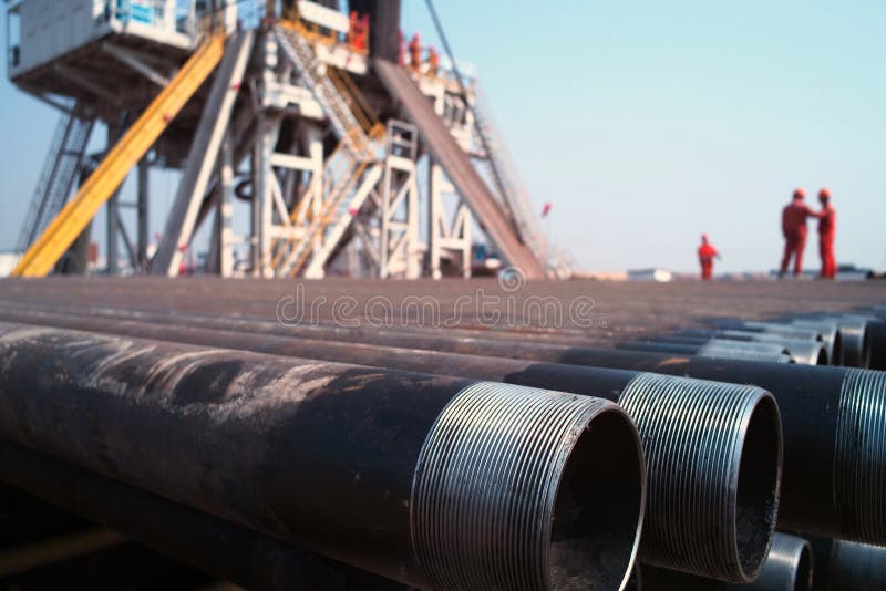 Top Drive System (TDS) Spinning for Oil Drilling Rig Stock Image ...