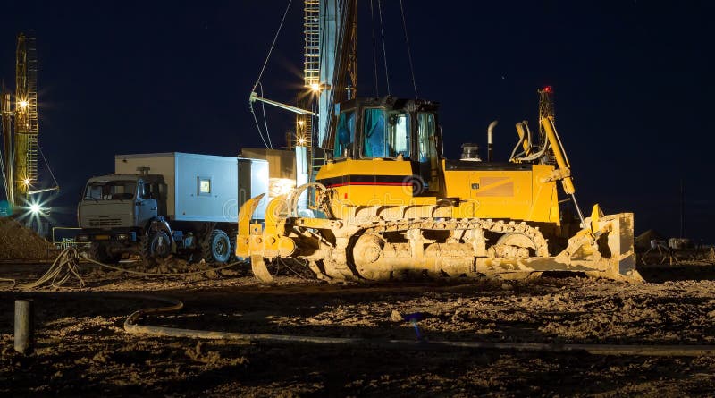 Drilling rigs. stock photo. Image of desert, working - 69336576