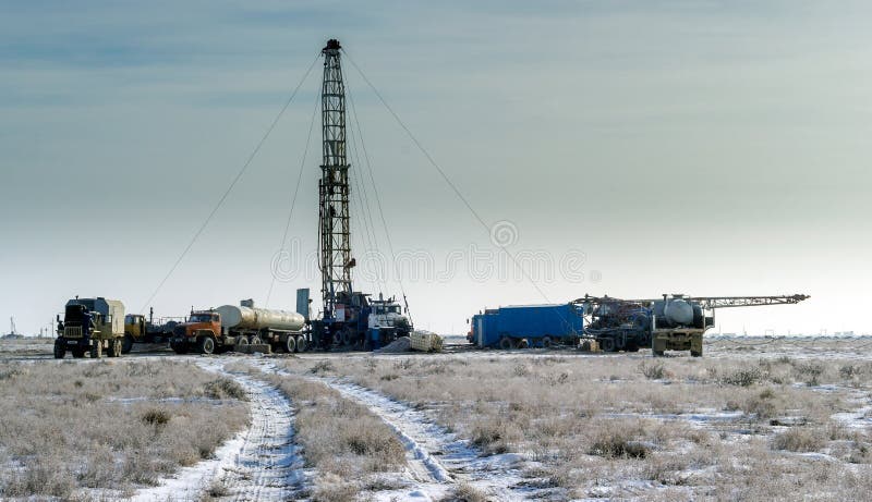 Drilling rigs stock photo. Image of southern, winter - 83872304