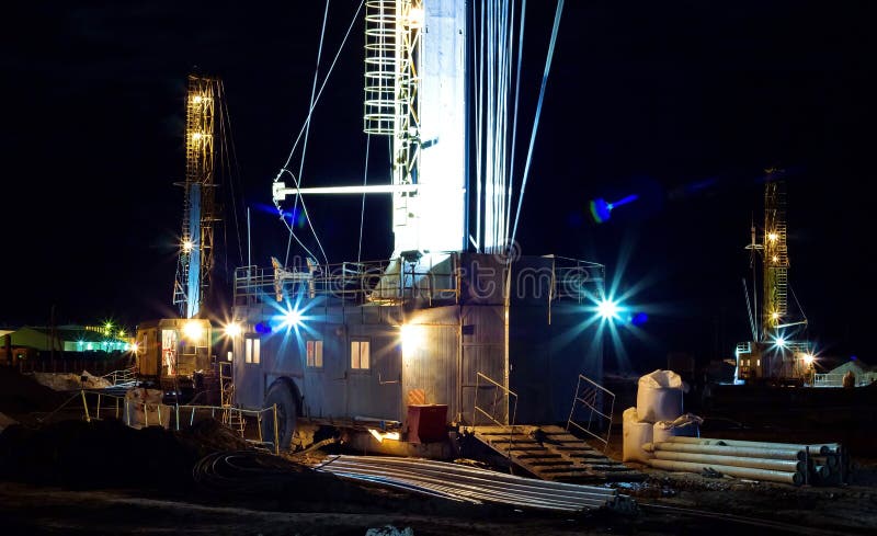 Drilling rigs stock image. Image of detail, work, mechanism - 69615741