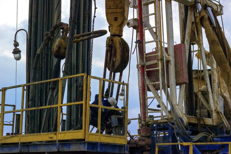 Drilling rigs. stock photo. Image of clouds, dawn, laces - 79717408