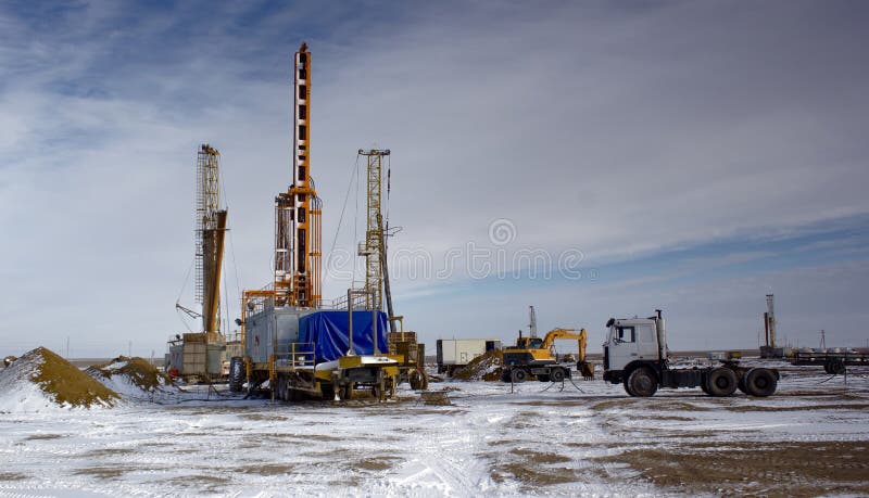 Drilling rigs stock image. Image of minerals, work, drilling - 48708365