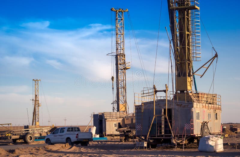 Drilling rigs. stock image. Image of southern, rigs, work - 98215865