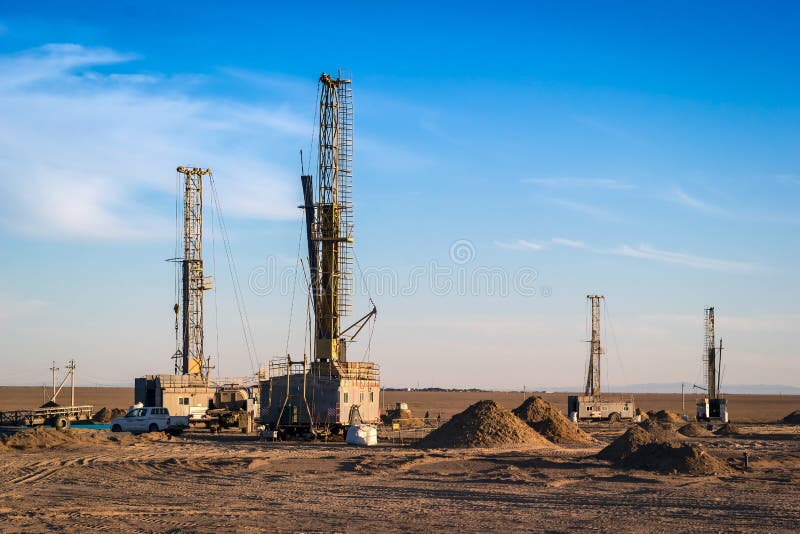 Drilling rigs. stock photo. Image of operate, unit, rigs - 98215938