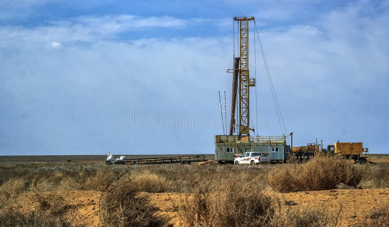 Drilling rigs. stock image. Image of rigs, land, white - 90697091