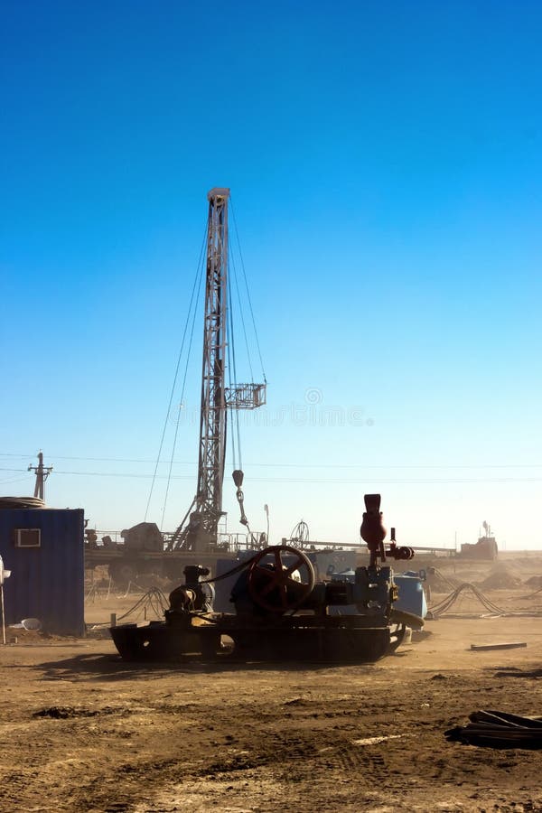 Drilling rigs. stock photo. Image of front, building - 76786054