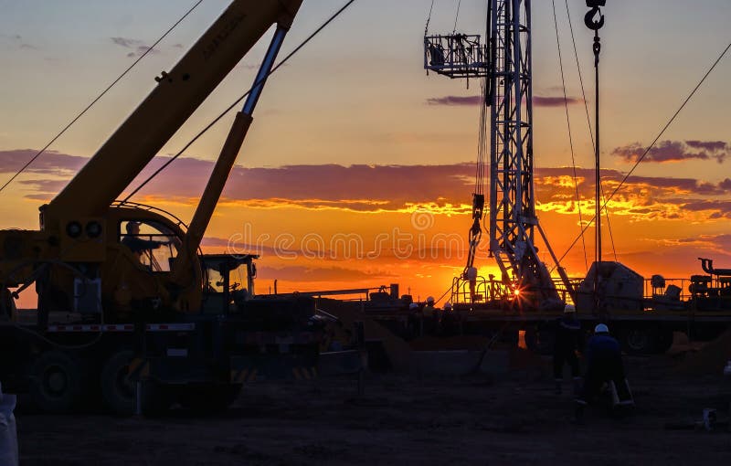Drilling rigs. stock photo. Image of working, drilling - 73519730