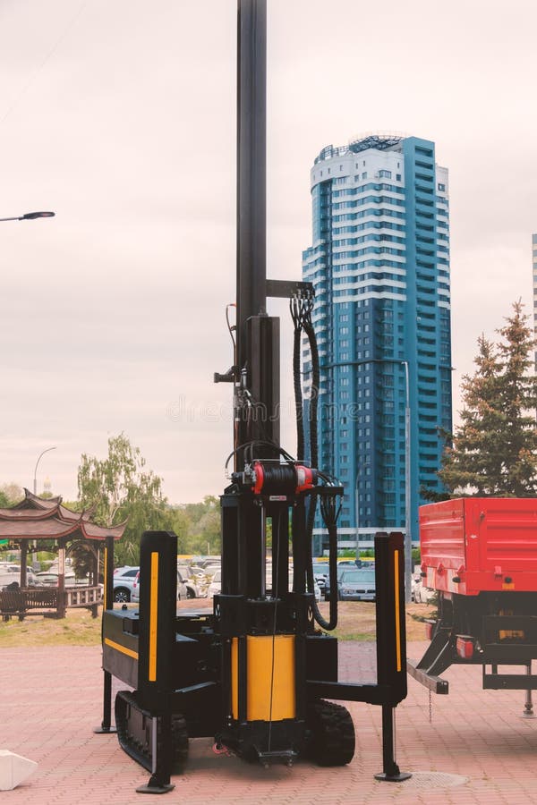 Drilling Self-propelled Equipment for Drilling Wells Stock Image ...
