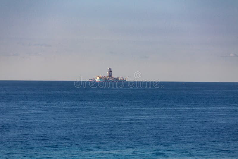Drilling Ship on Horizon stock photo. Image of drill - 88045548