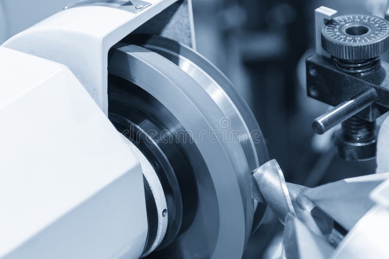 The Drilling Tool Regrinding Machine Stock Image - Image of flute, iron ...