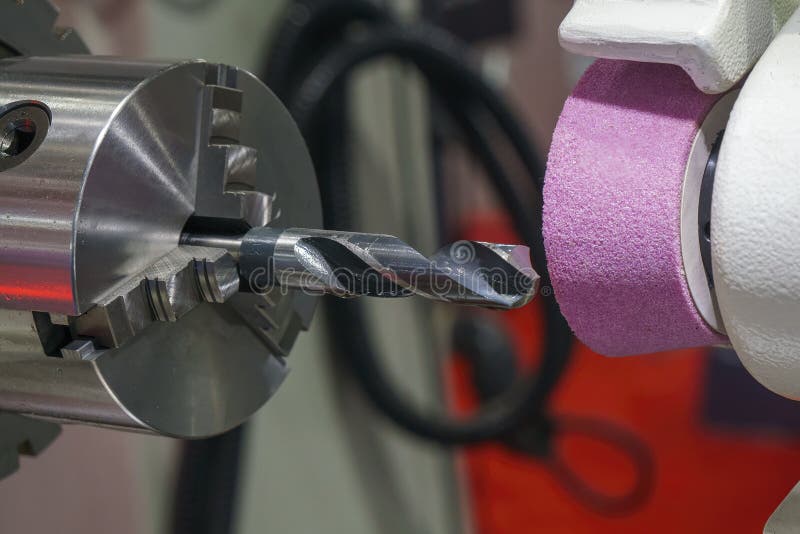 The Drilling Tool Regrinding Process with Abrasive Stone Wheel Stock ...