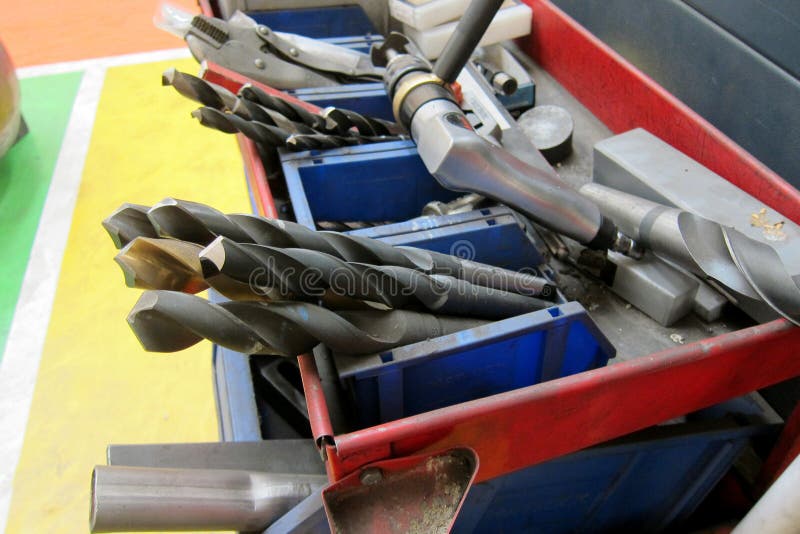 Drilling tools stock photo. Image of inside, steel, machine - 72122098