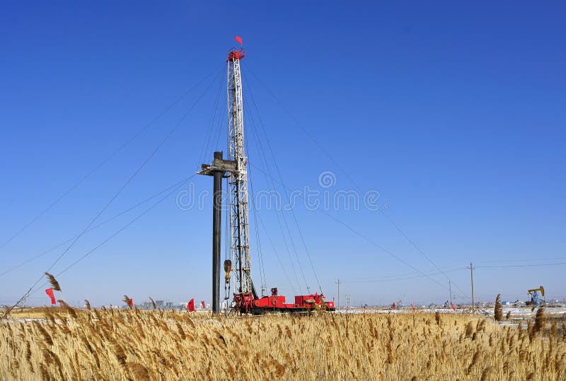 Oil rig stock photo. Image of power, drill, tower, shore - 13294204