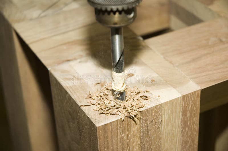 Drilling wood stock image. Image of fine, furniture, drillingmachine ...