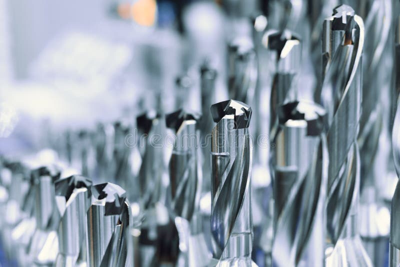 Drills for Metal Processing. Stock Image - Image of drilling, white ...