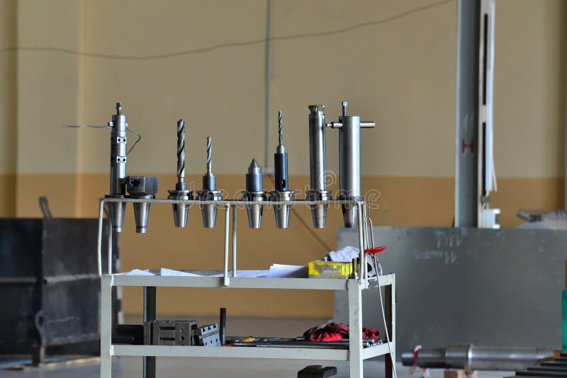 Drills and Milling Cutters for Milling Machine Tools Stock Photo ...