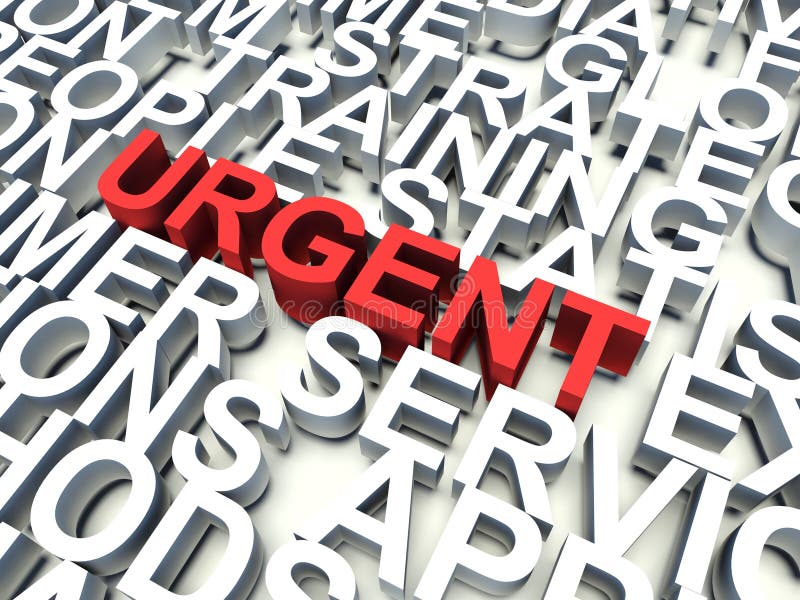 Dringende Zieldefinition stock abbildung. Illustration von besetzung ...