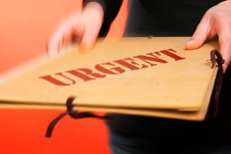 Dringend Dossier stock foto. Image of rood, termijn, motie - 4871798