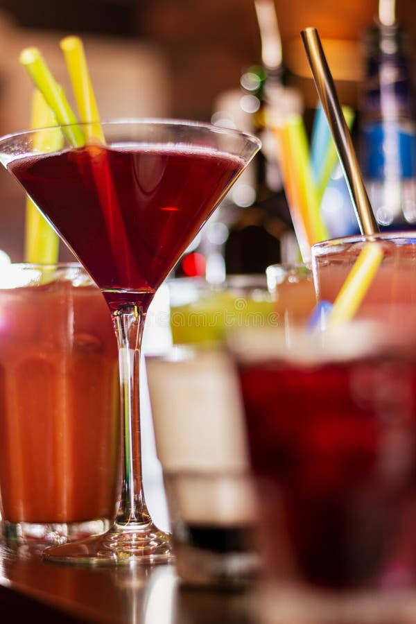 Drink on Bar Table Close Up Stock Photo - Image of party, restaurant ...