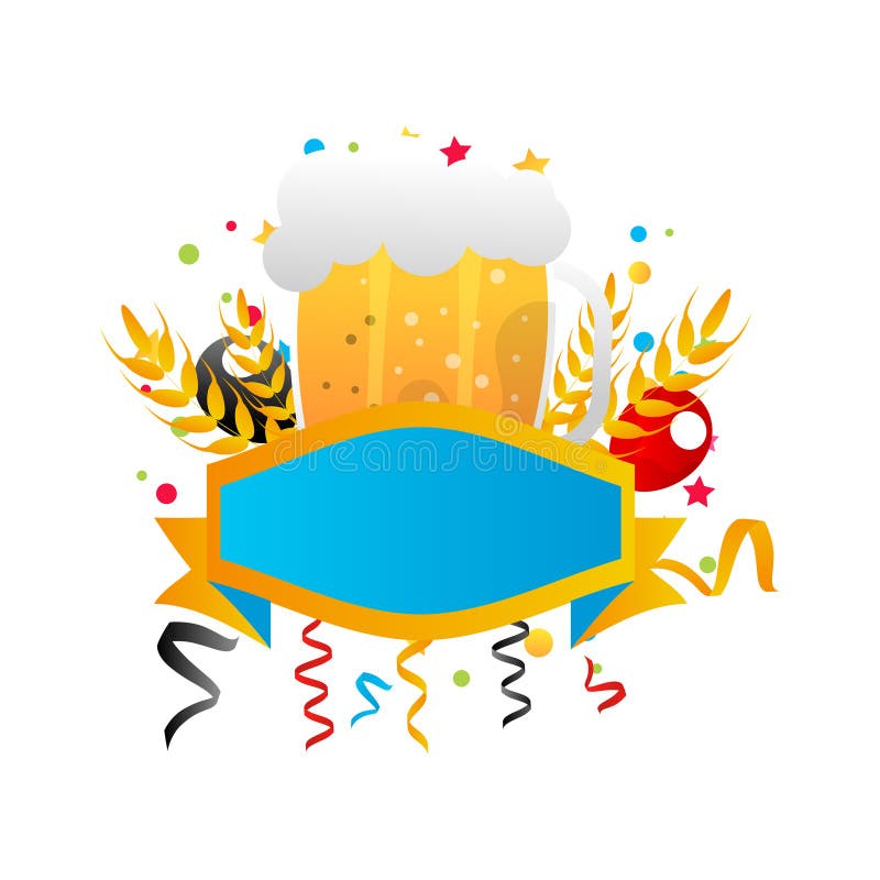 Drink Beer Vector Cartoon Decorative Frame Stock Illustration ...