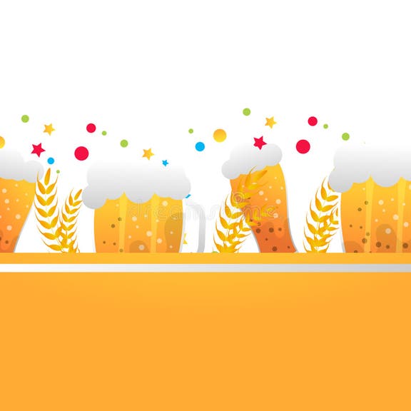 Drink Beer Vector Cartoon Decorative Frame Stock Illustration ...