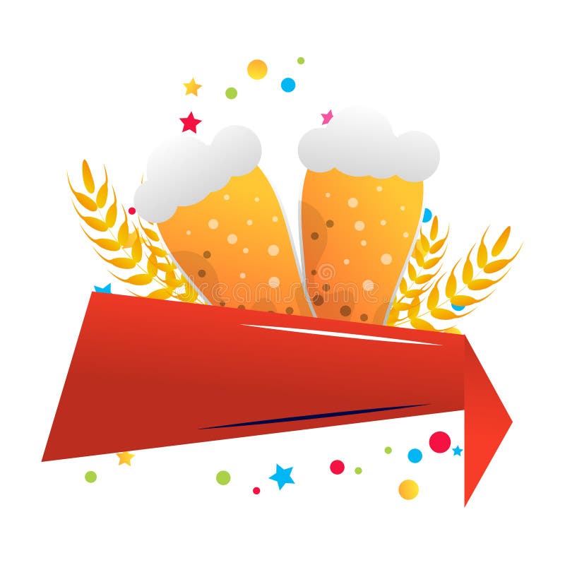 Drink Beer Vector Cartoon Decorative Frame Stock Vector - Illustration ...