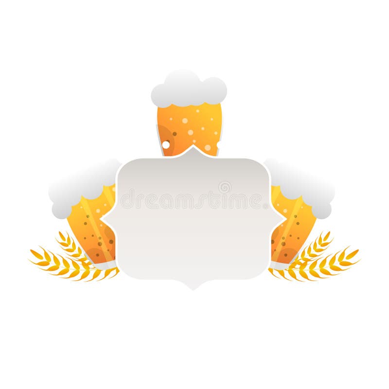 Drink Beer Vector Cartoon Decorative Frame Stock Vector - Illustration ...