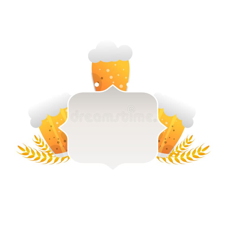 Drink Beer Vector Cartoon Decorative Frame Stock Illustration ...