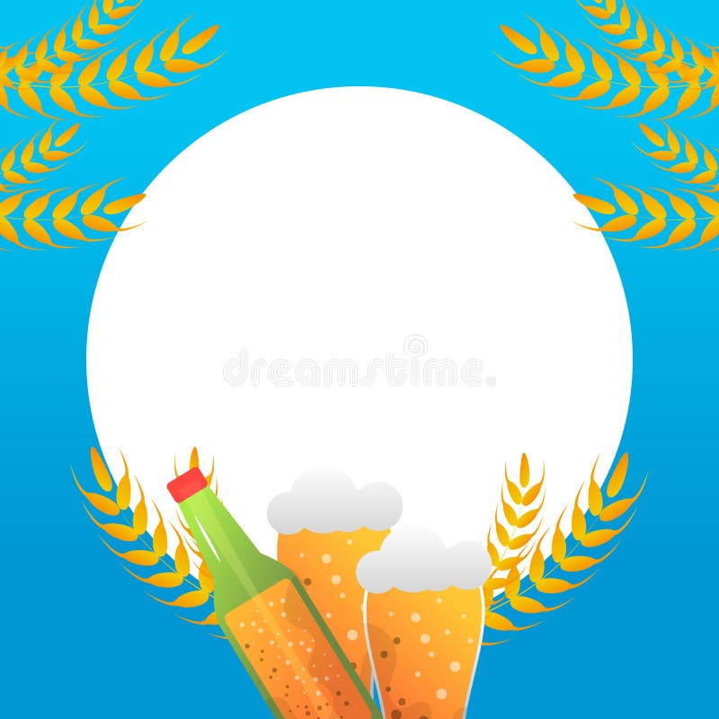 Drink Beer Vector Cartoon Decorative Frame Stock Illustration ...