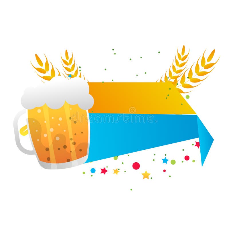 Drink Beer Vector Cartoon Decorative Frame Stock Vector - Illustration ...