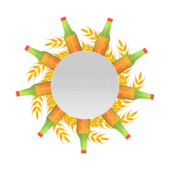 Drink Beer Vector Cartoon Decorative Frame Stock Illustration ...