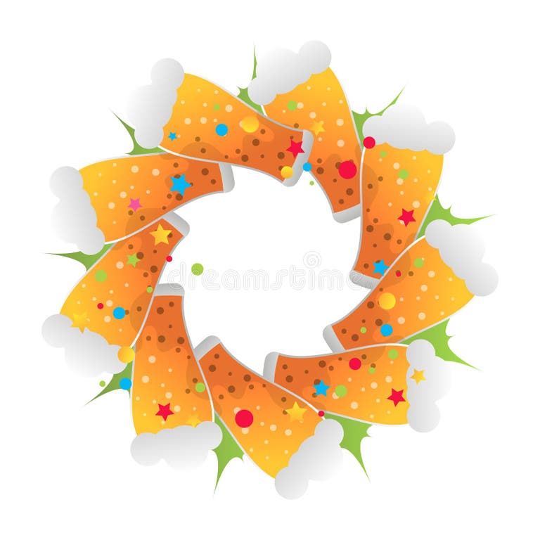 Drink Beer Vector Cartoon Decorative Frame Stock Vector - Illustration ...