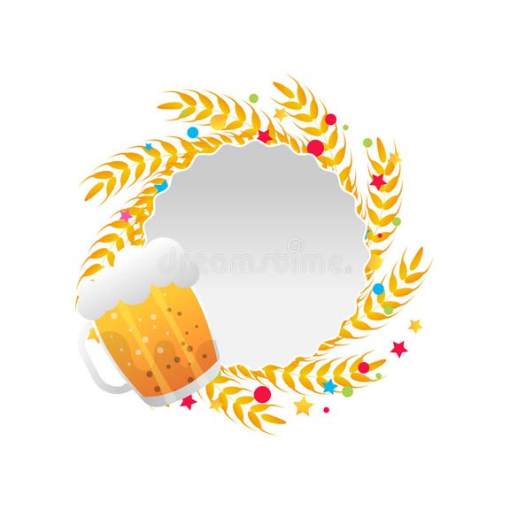 Drink Beer Vector Cartoon Decorative Frame Stock Vector - Illustration ...