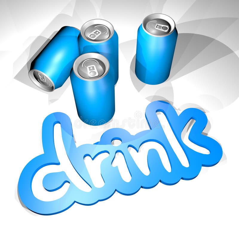 Drink blue can stock illustration. Illustration of object - 42283591